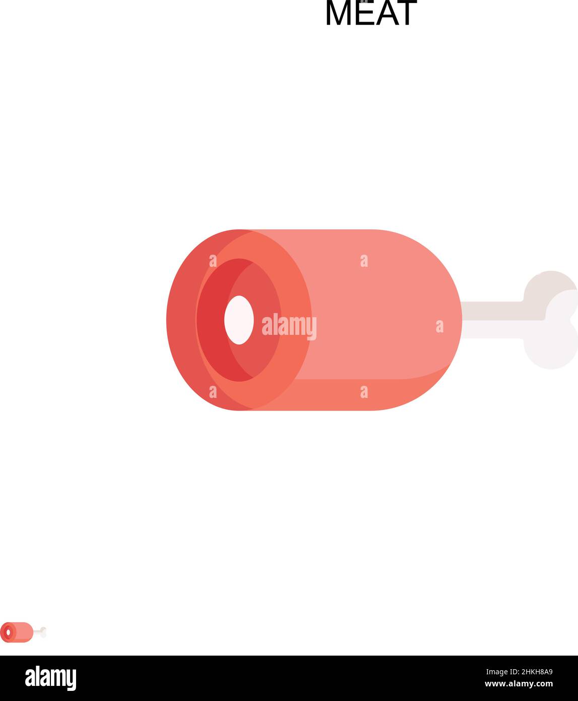 Meat Simple vector icon. Illustration symbol design template for web ...