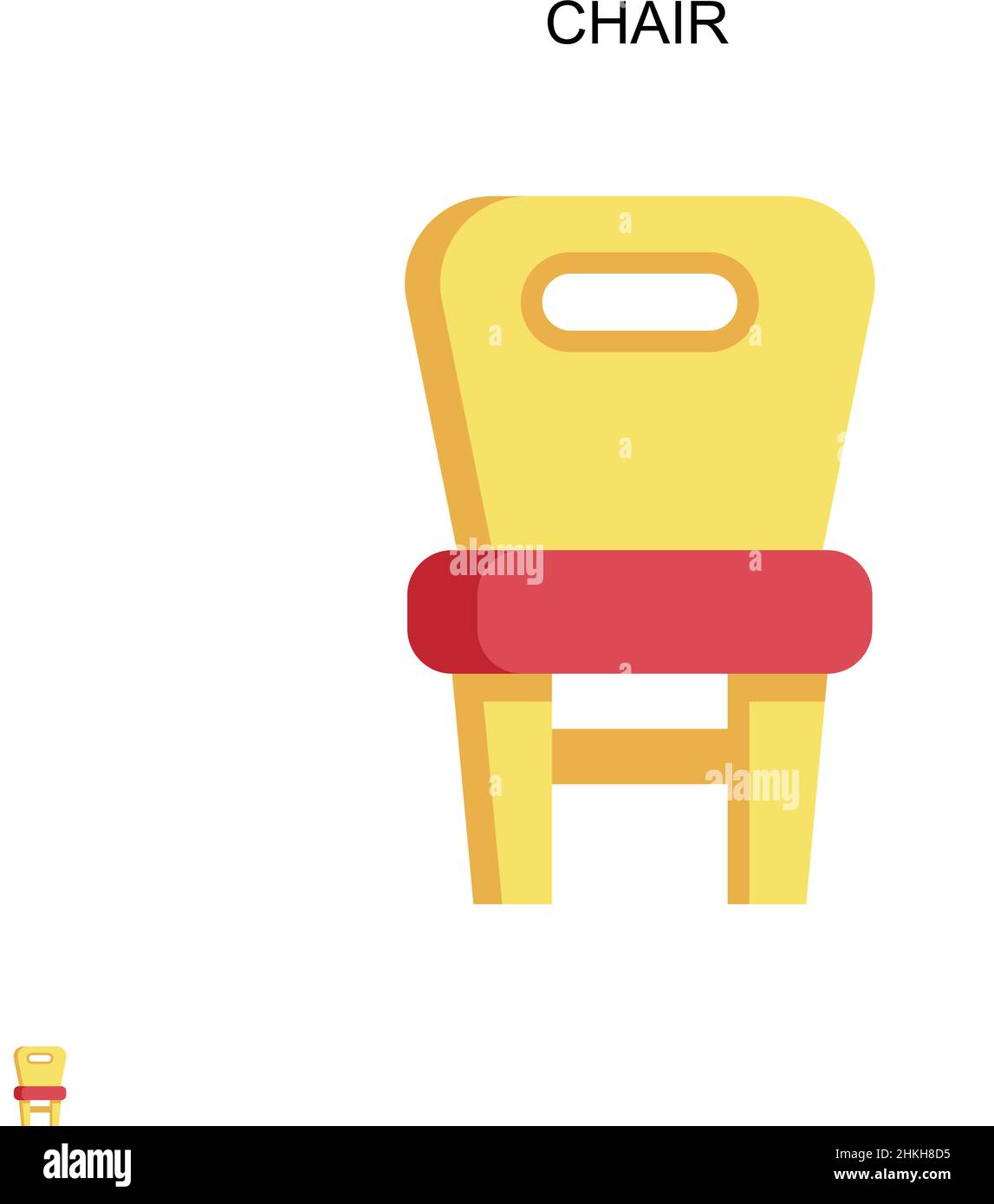Chair Simple vector icon. Illustration symbol design template for web ...