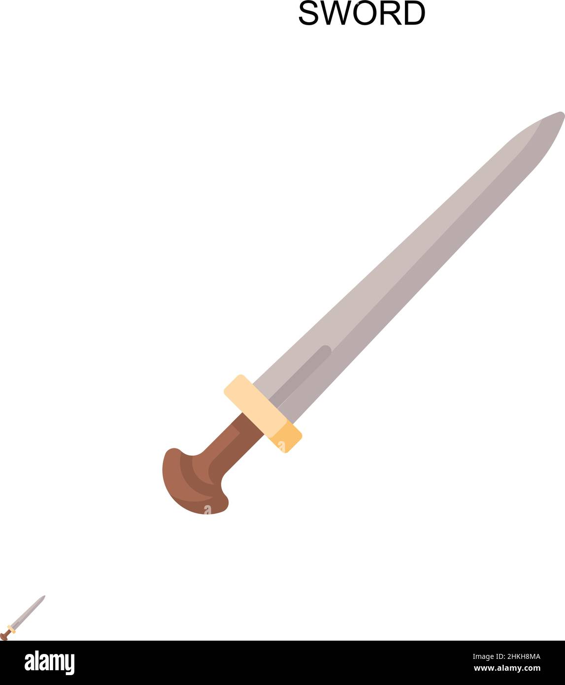 Sword Simple vector icon. Illustration symbol design template for web ...