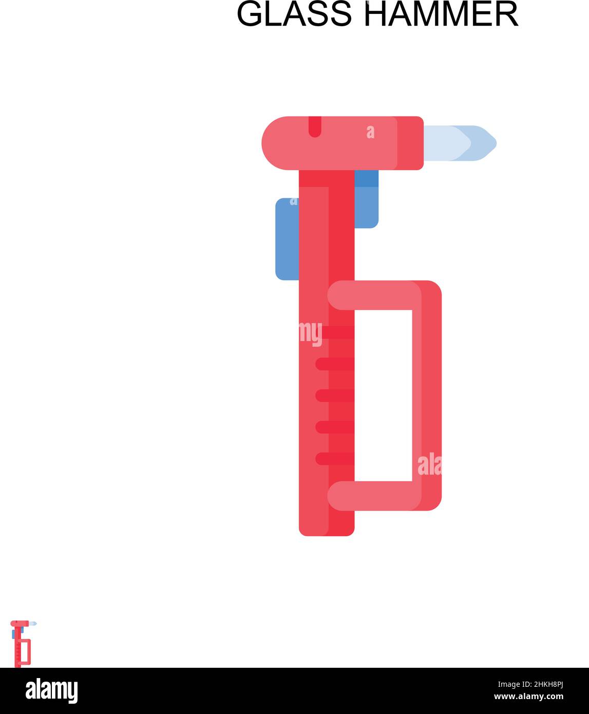 Break glass hammer Stock Vector Images - Alamy