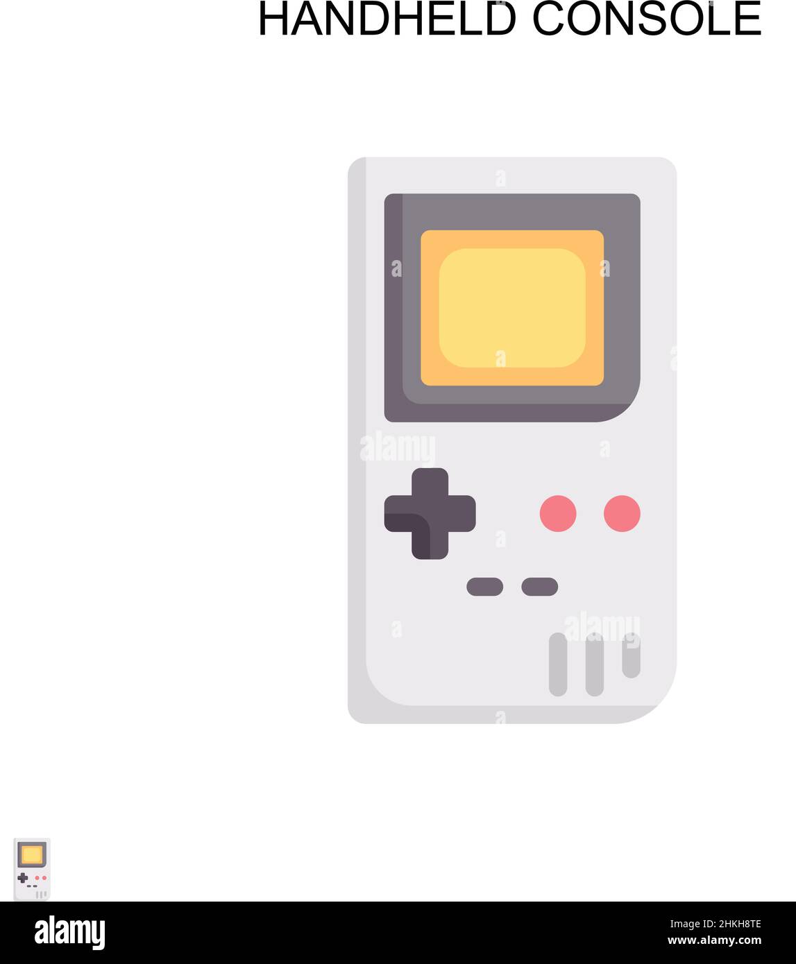 Handheld console Simple vector icon. Illustration symbol design ...