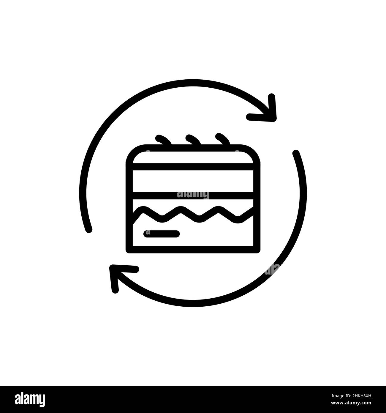 Skin layer transplant line icon. Isolated vector element Stock Vector ...