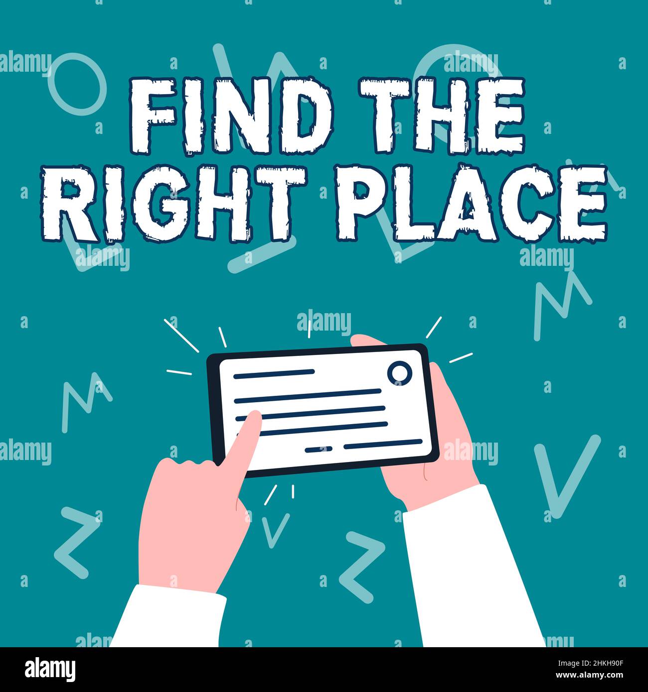 Writing displaying text Find The Right Place. Business overview ...