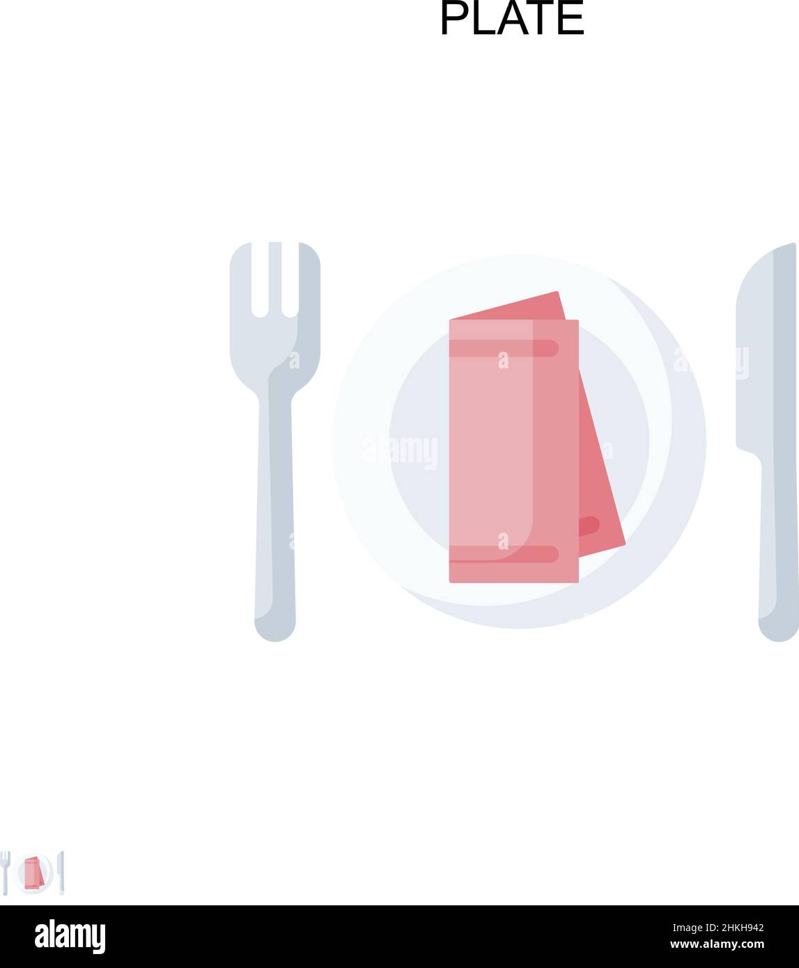 Plate Simple vector icon. Illustration symbol design template for web ...