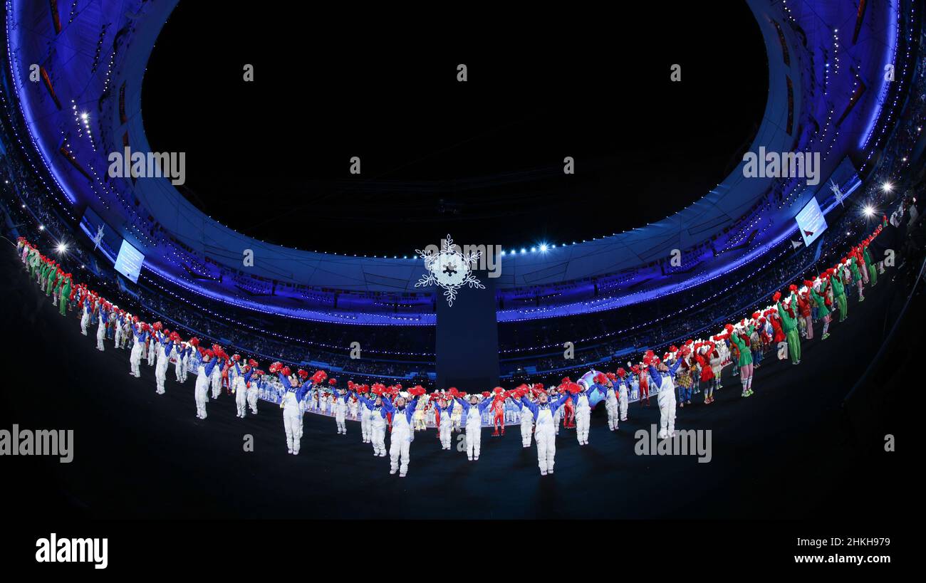 Beijing, China. 4th Feb, 2022. Artists perform during the opening ...