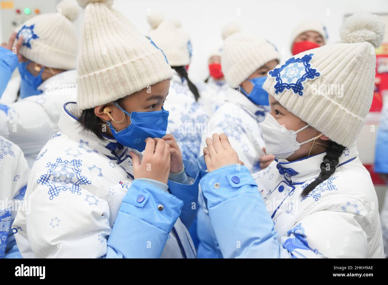 Beijing, China. 4th Feb, 2022. Children play during the opening ...