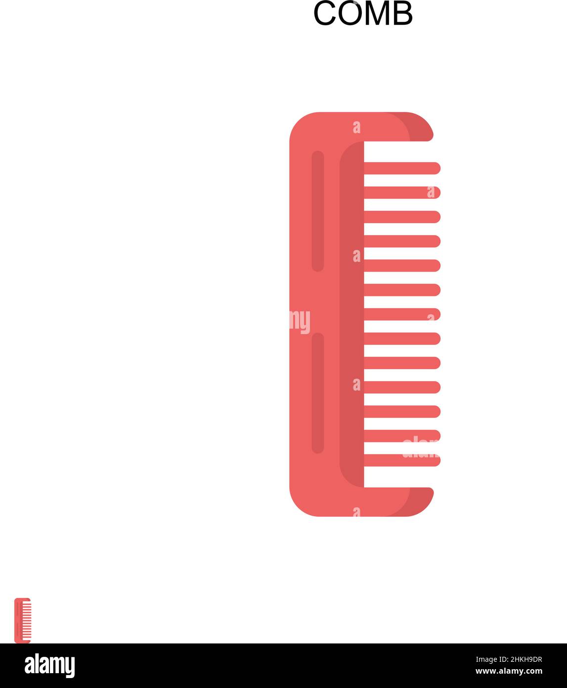 Comb Simple vector icon. Illustration symbol design template for web ...