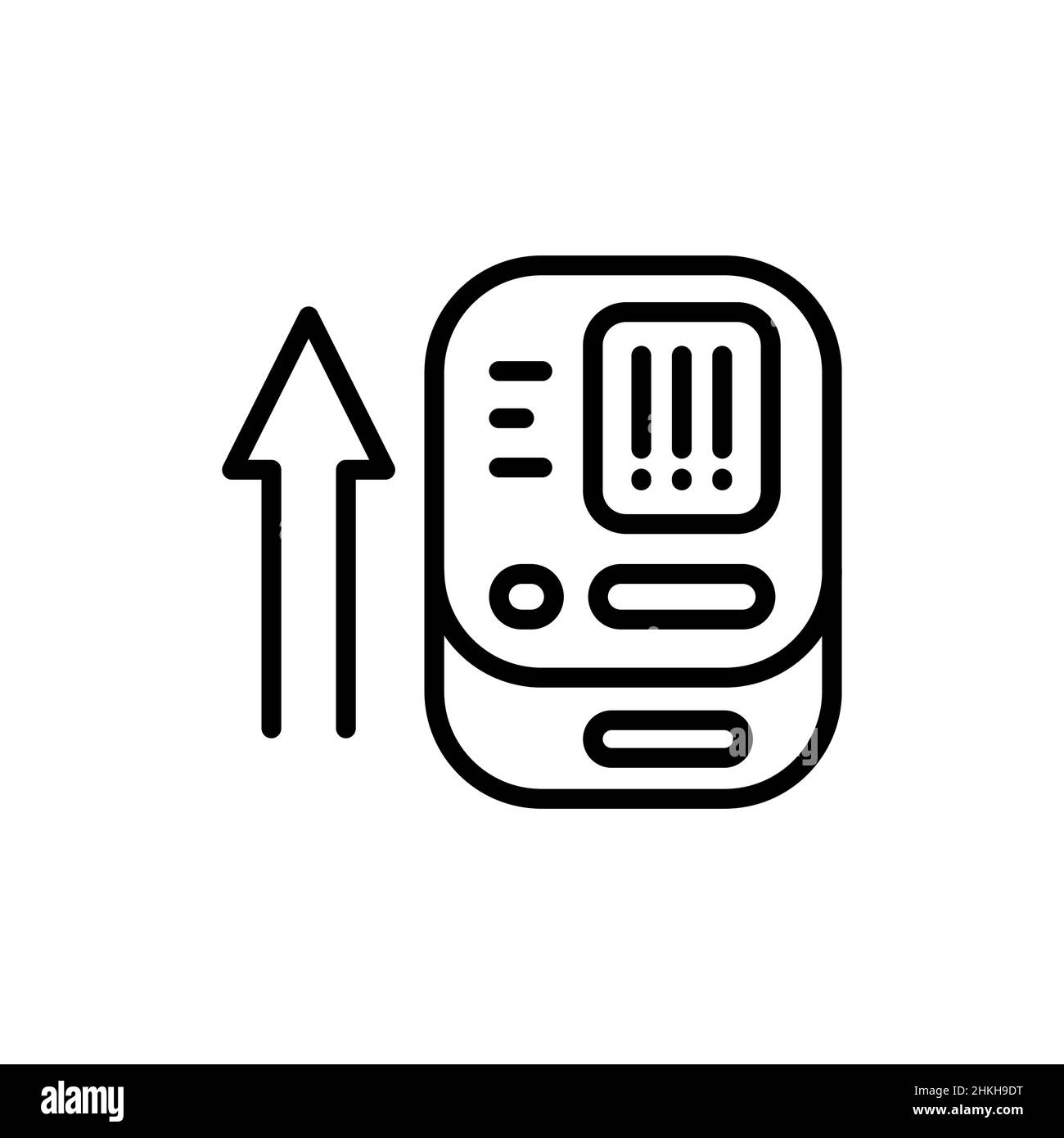 High blood pressure line icon. Isolated vector element Stock Vector ...