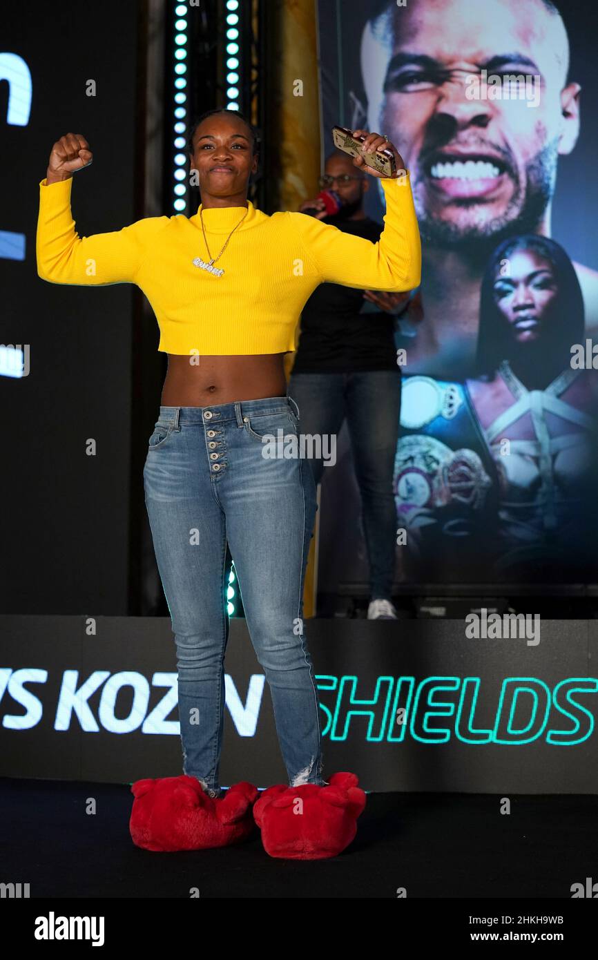 Claressa Shields during the weigh in at the Park Inn by Raddison ...