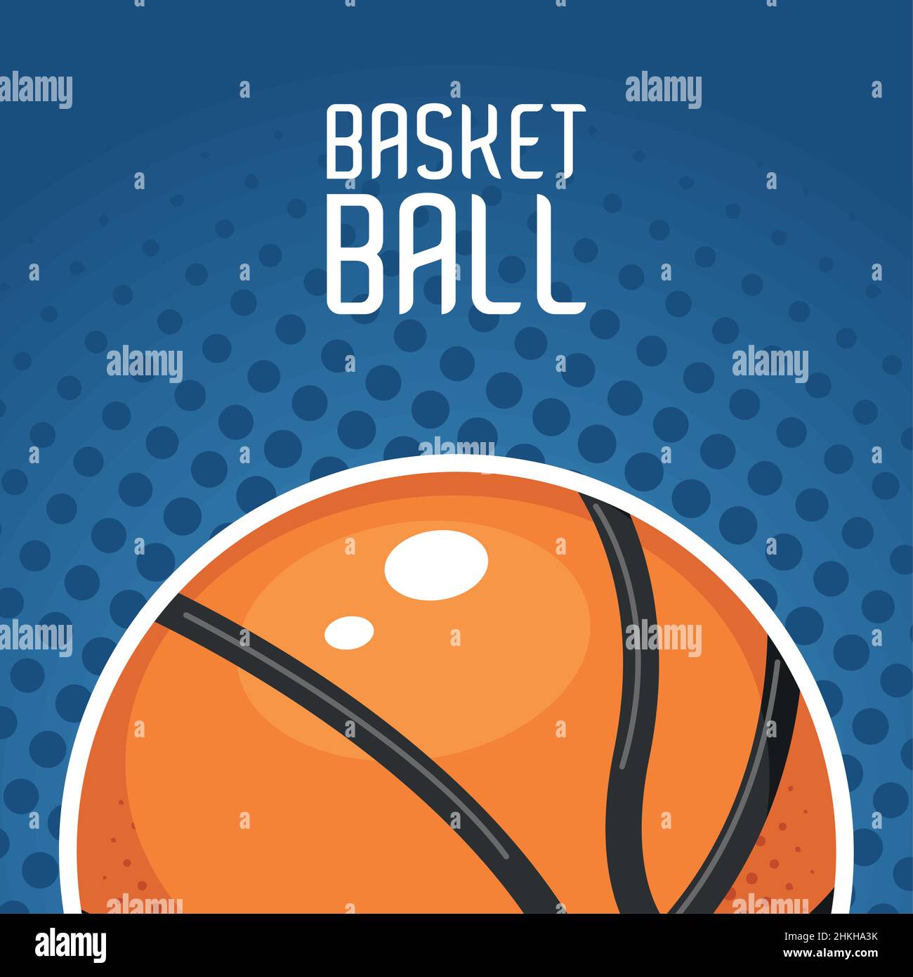 basketball lettering with half ball Stock Vector Image & Art - Alamy