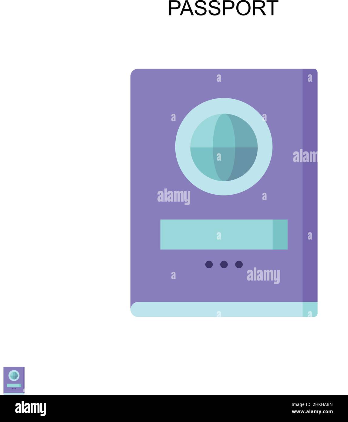 Passport Simple vector icon. Illustration symbol design template for ...