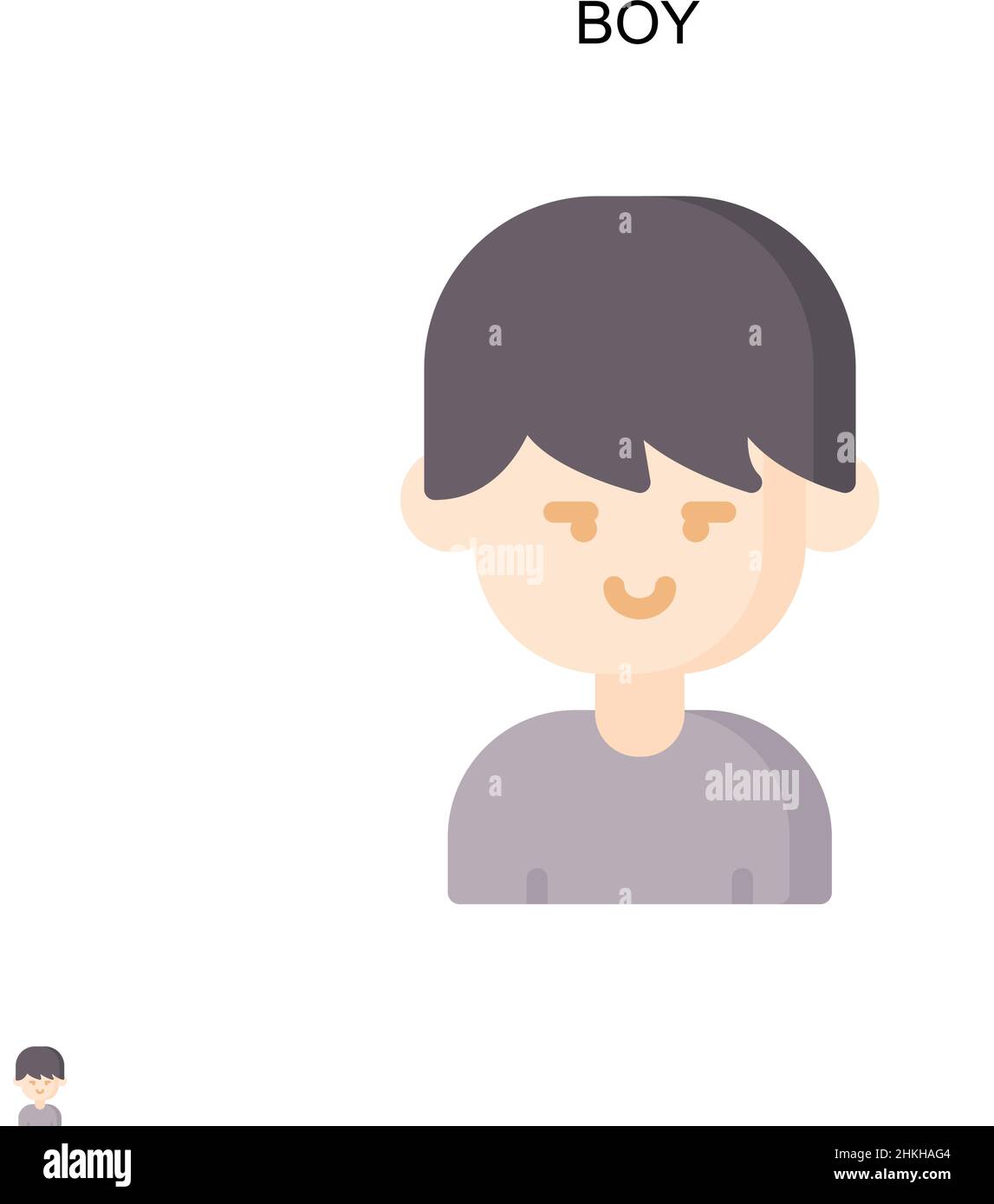 Boy Simple vector icon. Illustration symbol design template for web ...