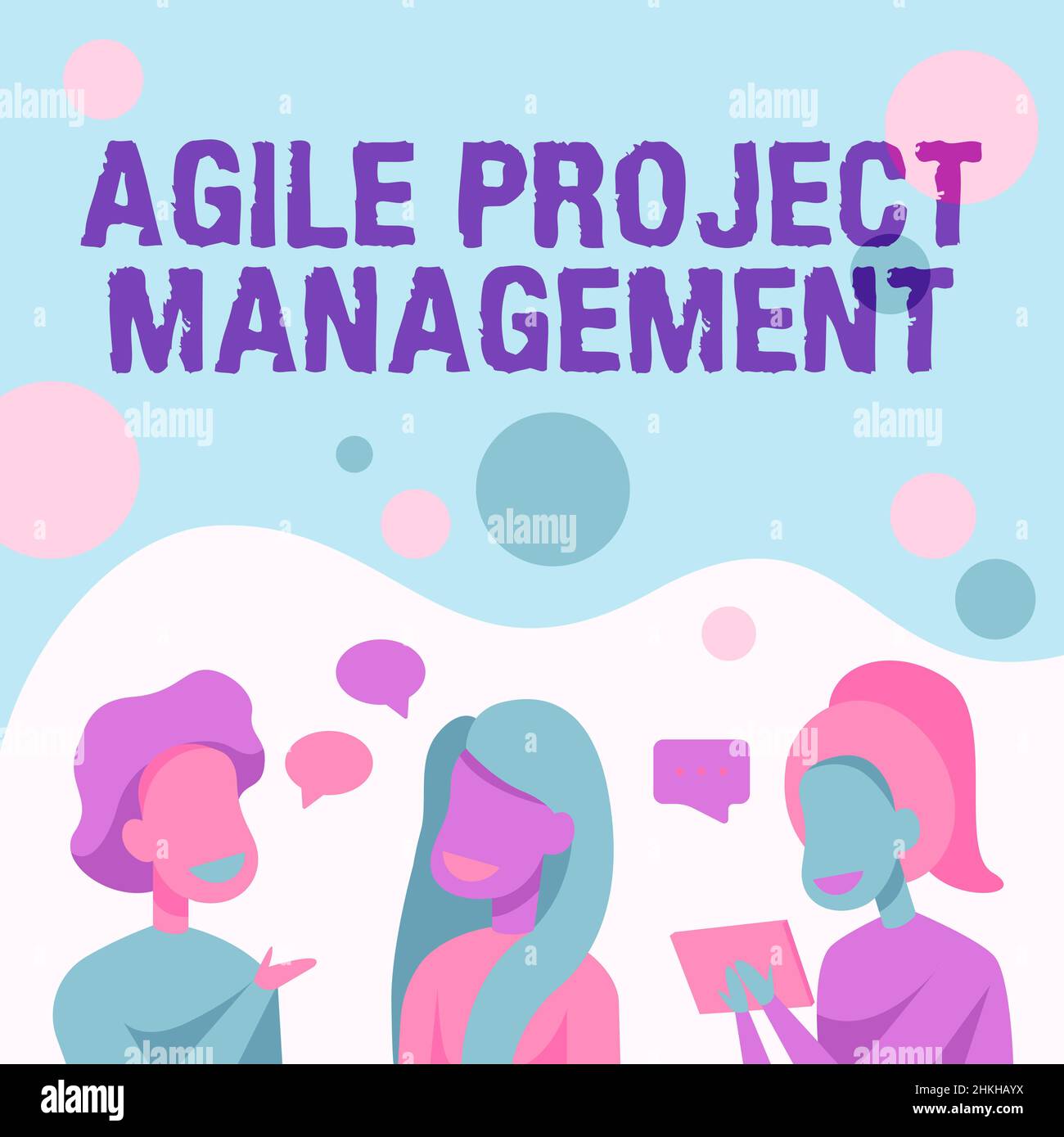 Text caption presenting Agile Project Management. Business concept ...