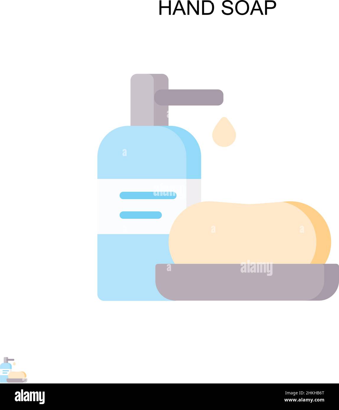 Hand soap Simple vector icon. Illustration symbol design template for ...