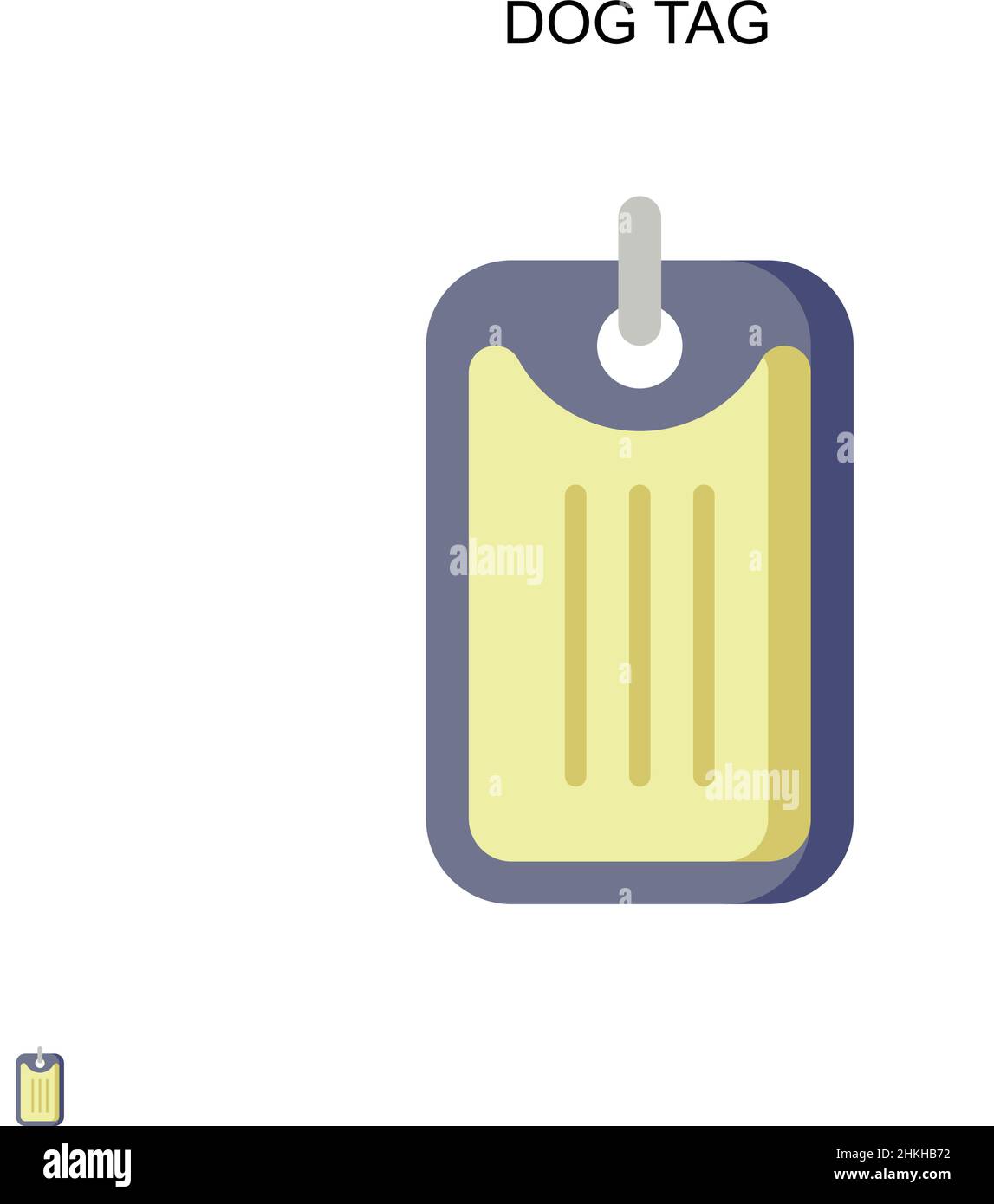 Dog tag Simple vector icon. Illustration symbol design template for web ...