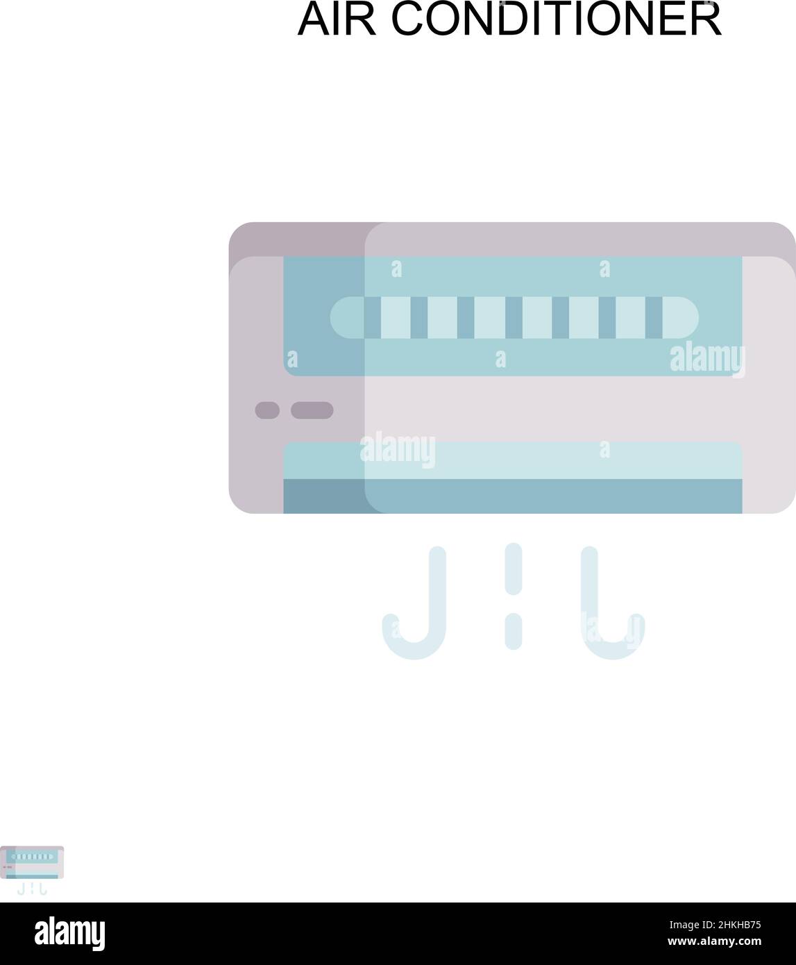 Air conditioner Simple vector icon. Illustration symbol design template ...