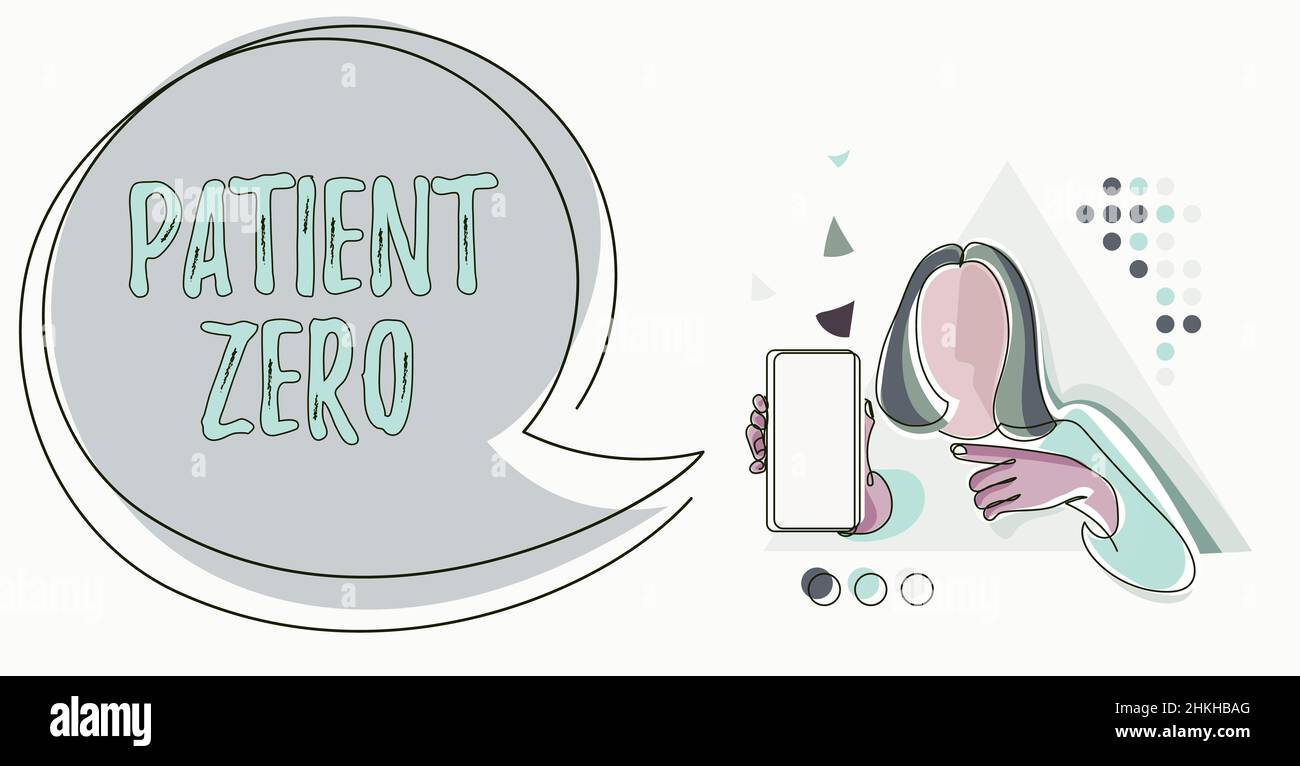 Conceptual display Patient Zero. Business showcase primary disease ...