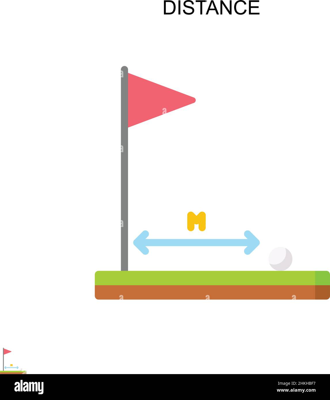 Distance Simple vector icon. Illustration symbol design template for ...