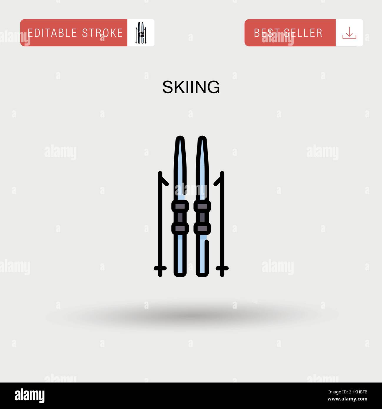 Ski equipment icon simple hi-res stock photography and images - Alamy