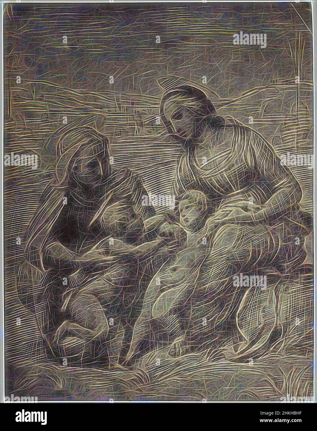 Inspired by by Raphael, Mary with Christ, John and Elisabet, Charles ...