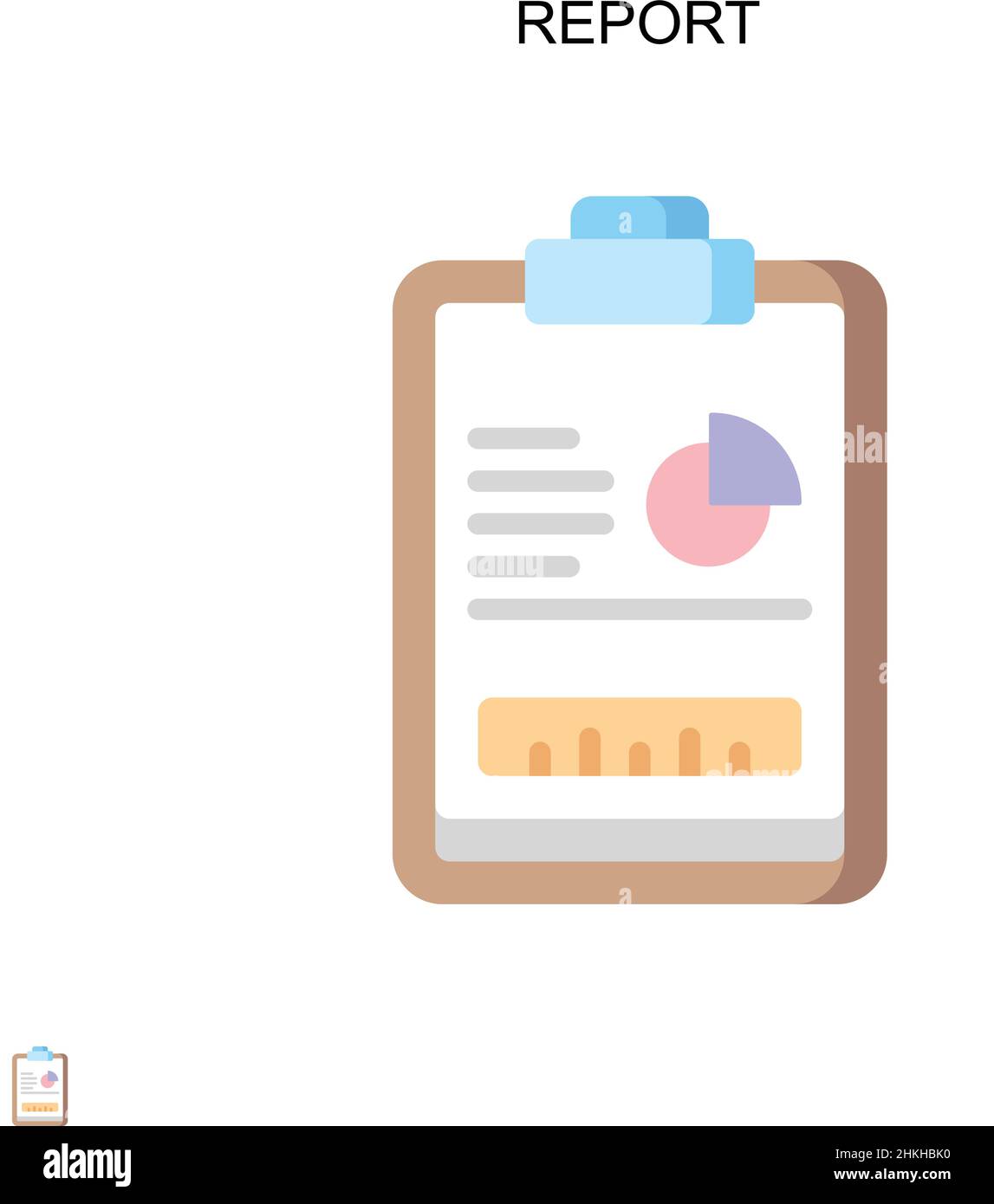 Report Simple vector icon. Illustration symbol design template for web ...