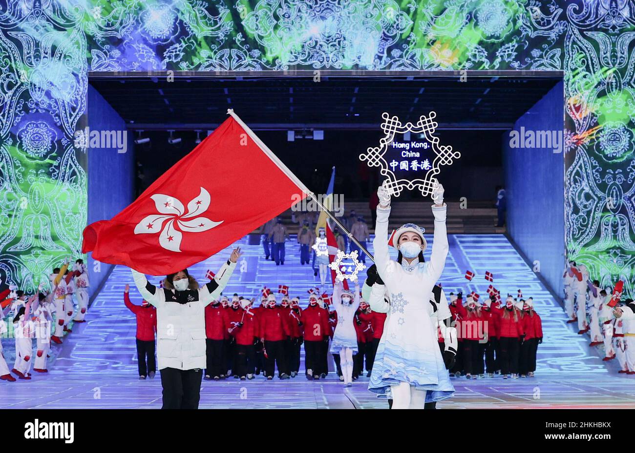 Beijing, China. 4th Feb, 2022. The Olympic delegation of Hong Kong ...