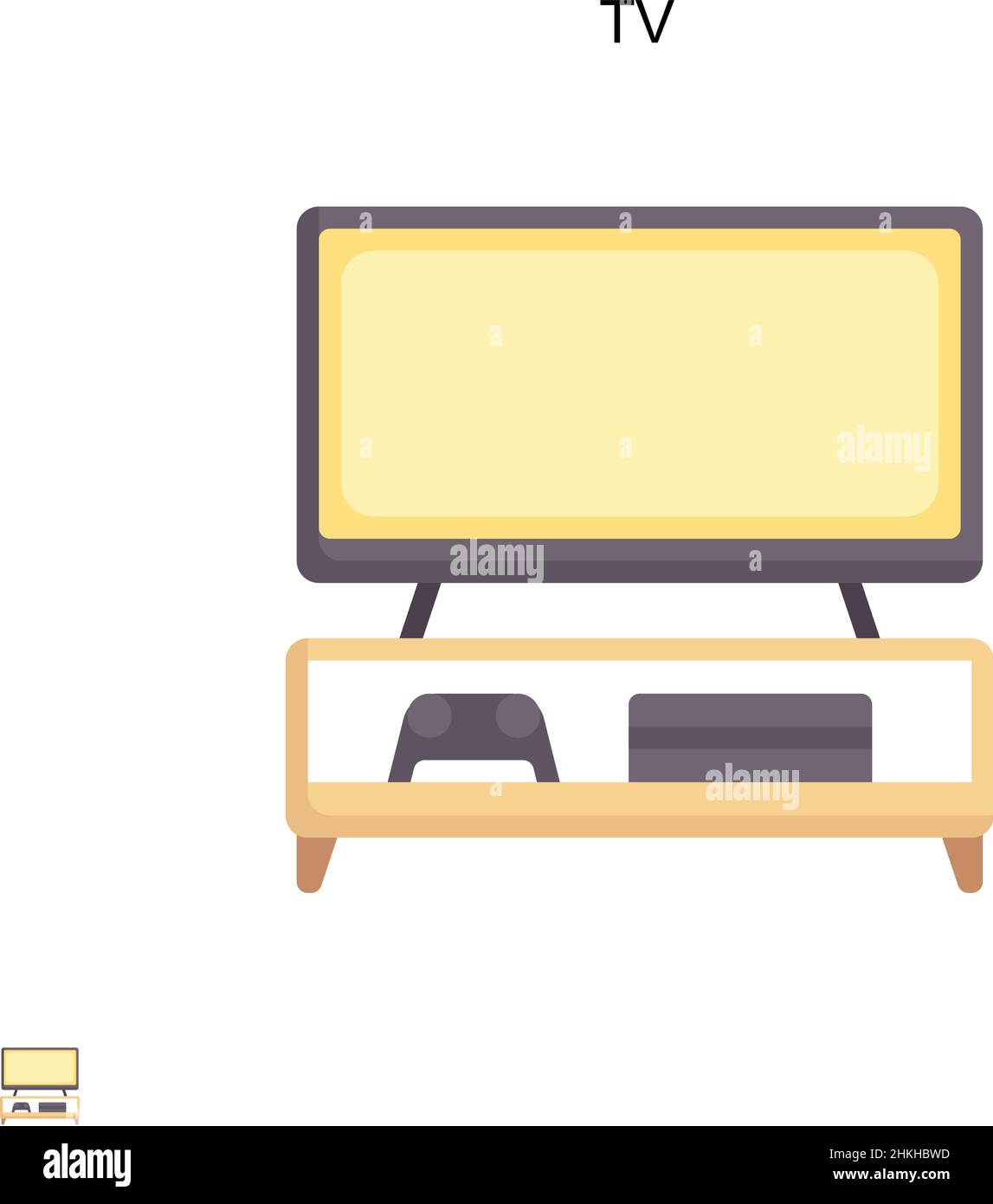 Tv Simple vector icon. Illustration symbol design template for web ...