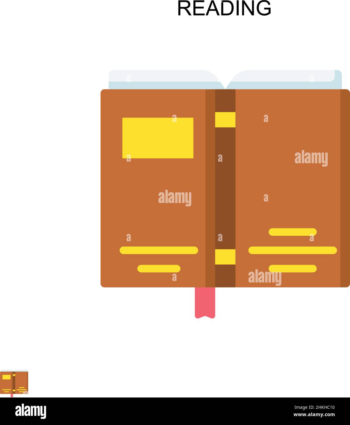 Reading Simple vector icon. Illustration symbol design template for web ...