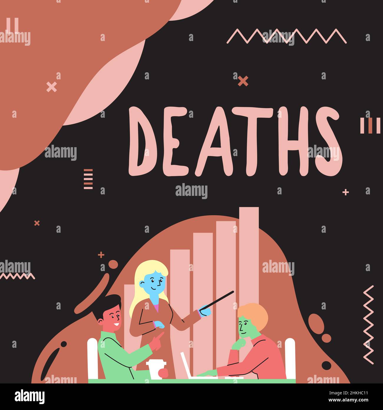 Text showing inspiration Deaths. Business approach permanent cessation ...