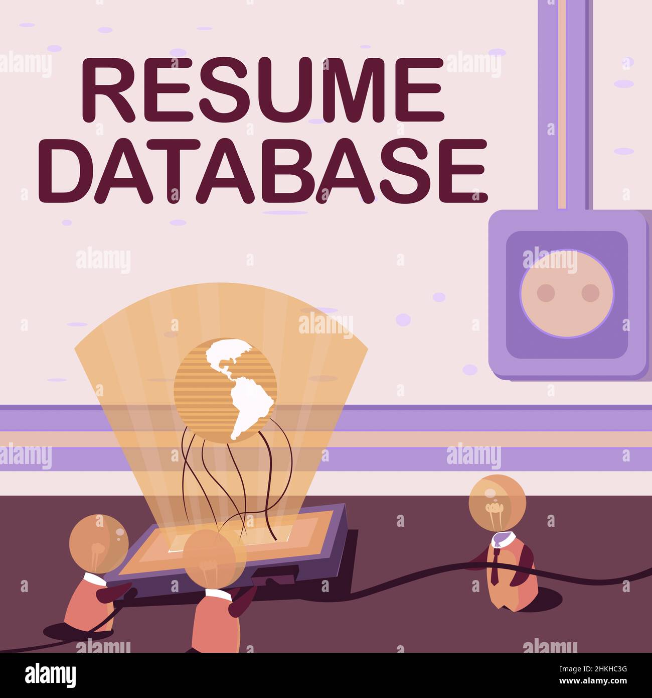 Sign displaying Resume Database. Concept meaning database of candidates ...