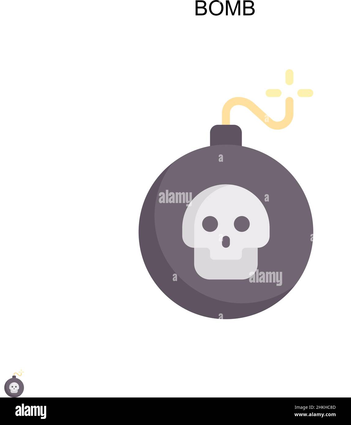 Bomb Simple vector icon. Illustration symbol design template for web ...