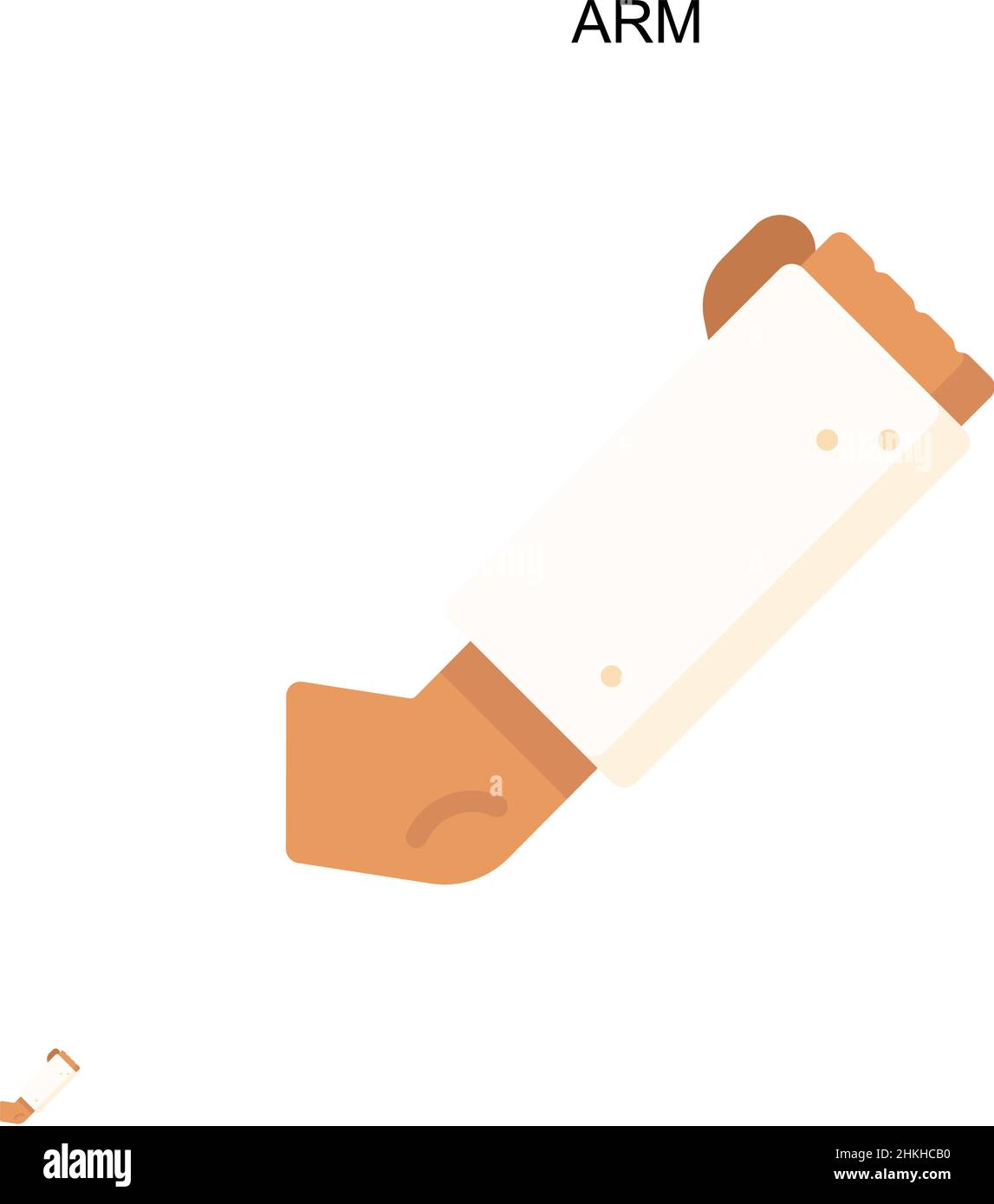 Arm Simple vector icon. Illustration symbol design template for web ...