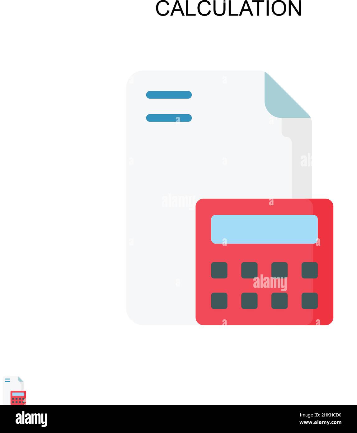 Calculation Simple vector icon. Illustration symbol design template for ...