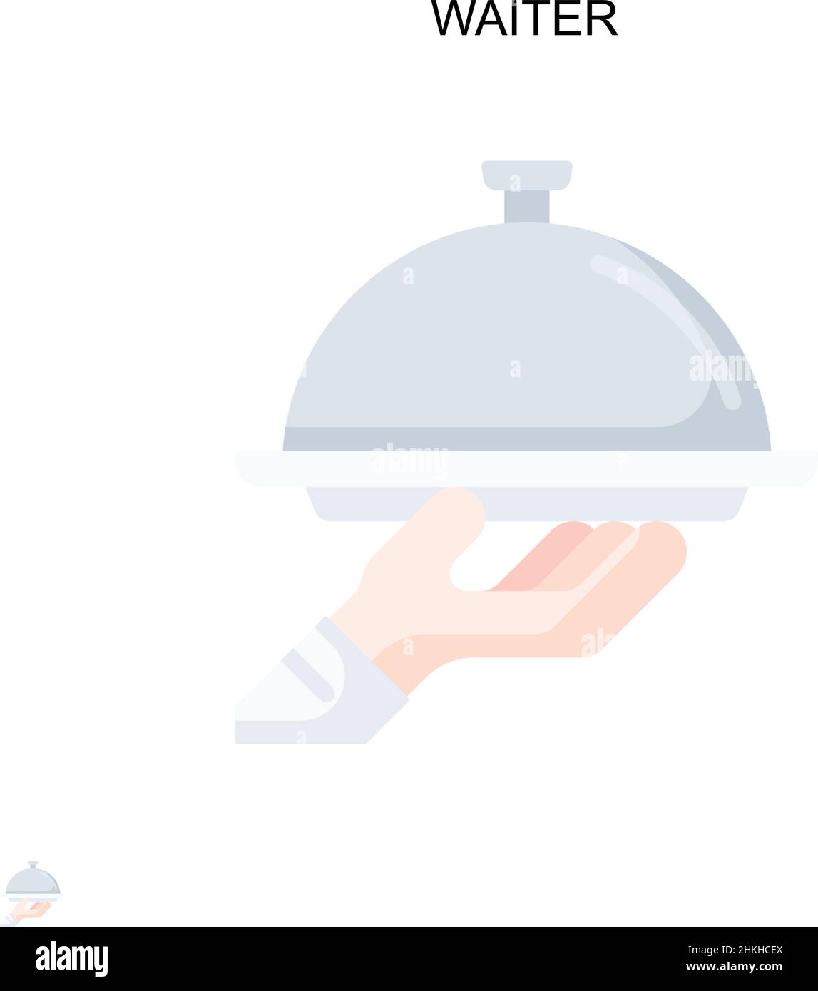 Waiter Simple vector icon. Illustration symbol design template for web ...