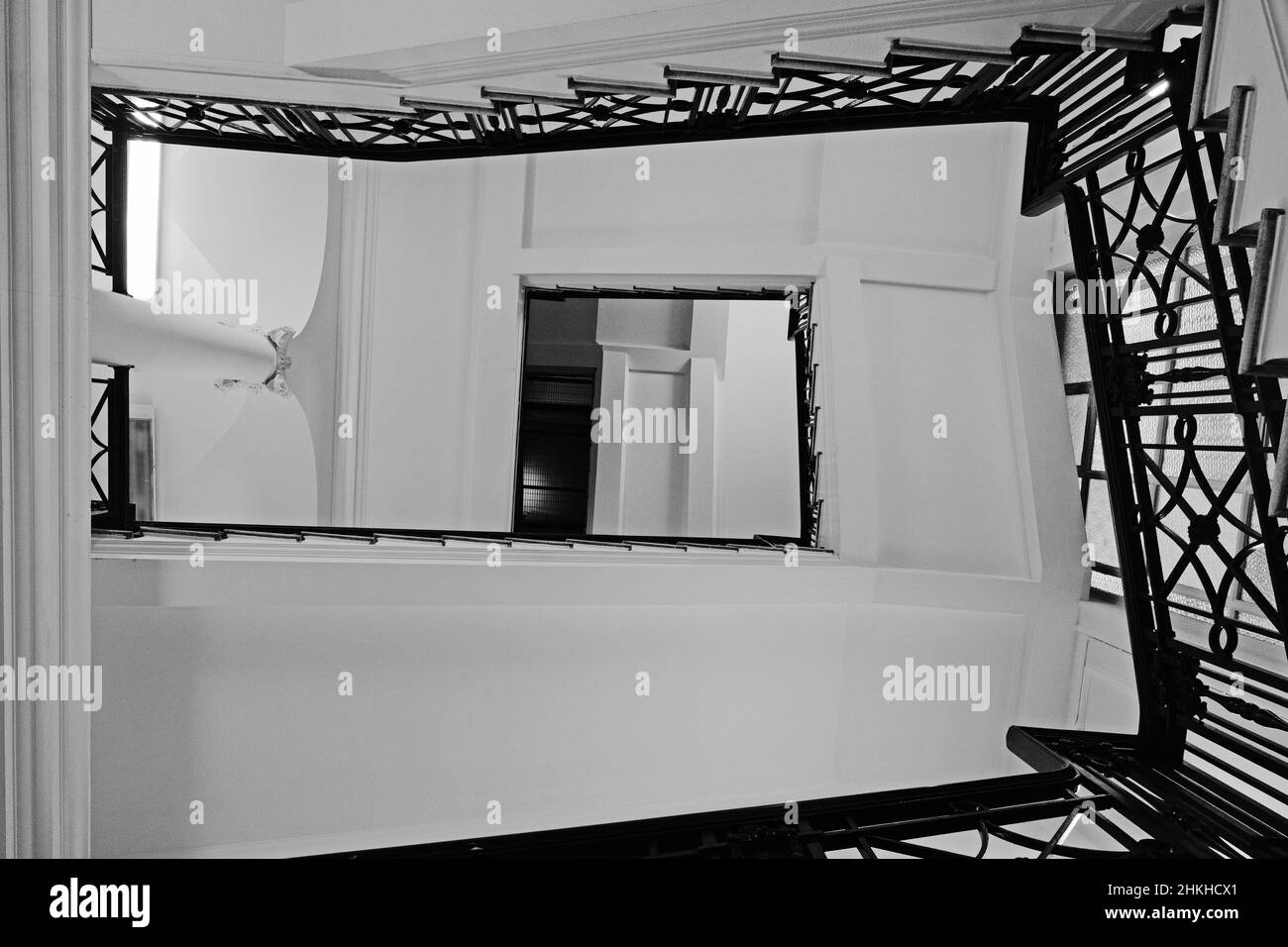 Staircase in the Westminster Reference Library (BW Stock Photo - Alamy