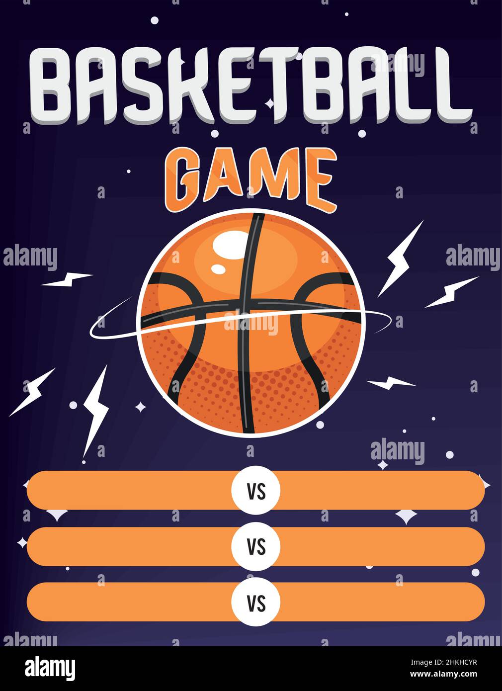 basketball game lettering with ball Stock Vector Image & Art - Alamy