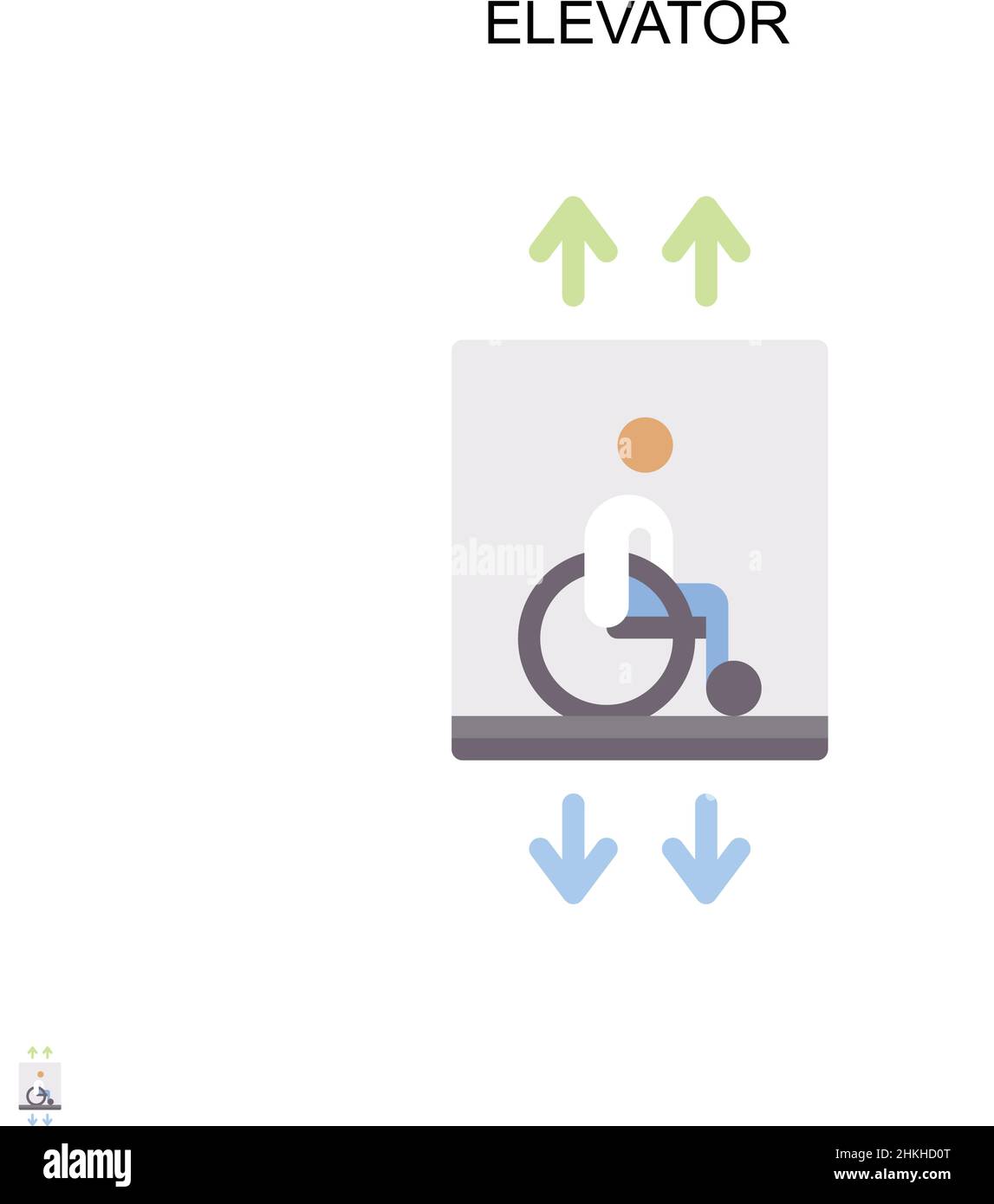 Elevator Simple vector icon. Illustration symbol design template for ...