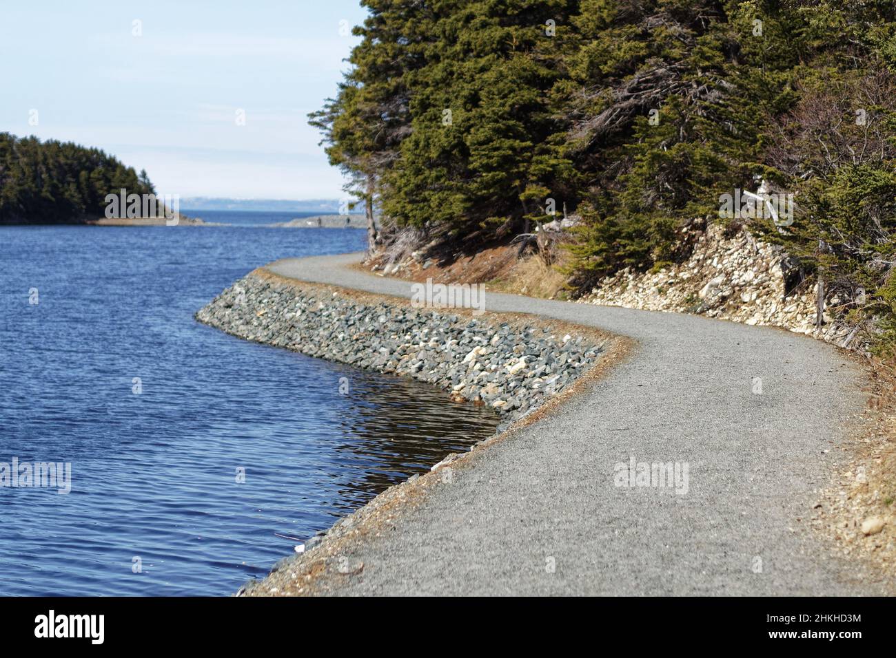 Walking path along a river Stock Photo - Alamy