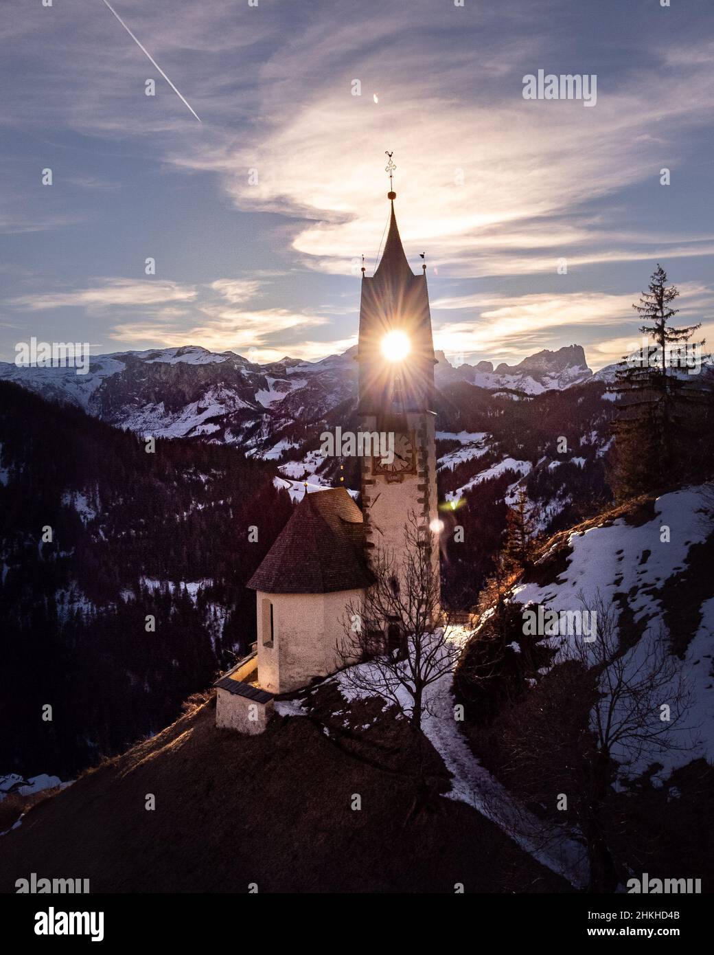 A beautiful hidden Church in Val Badia Stock Photo - Alamy