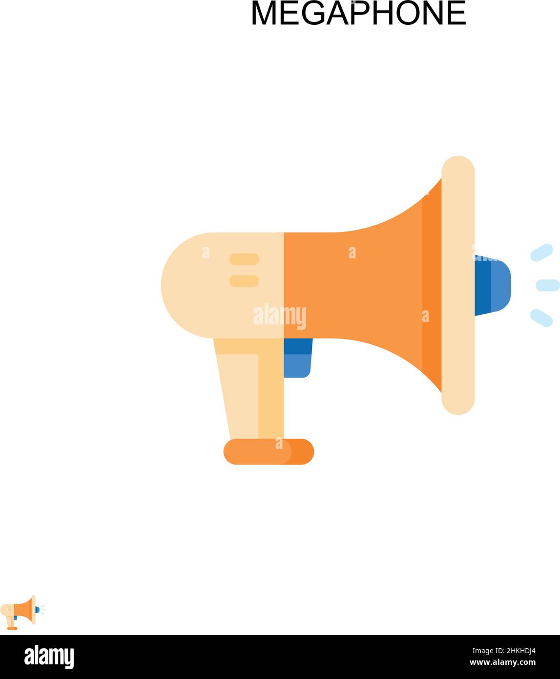 Megaphone Simple vector icon. Illustration symbol design template for ...