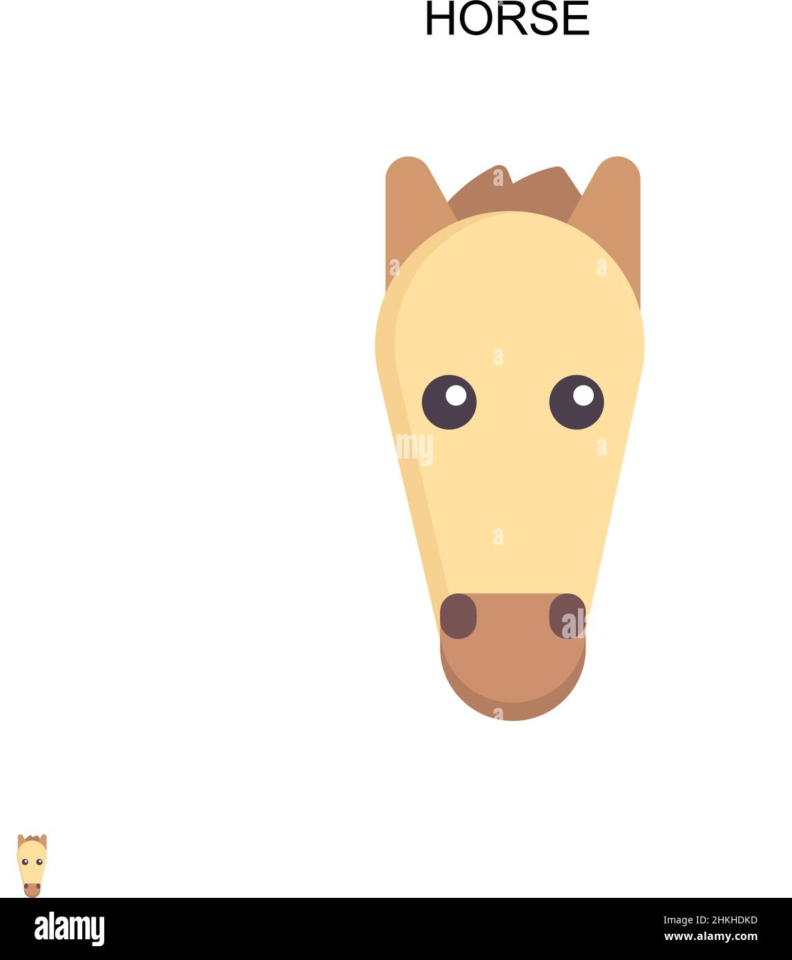 Horse Simple vector icon. Illustration symbol design template for web ...