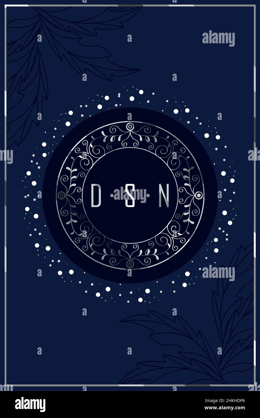 silver circular monogram with letters Stock Vector Image & Art - Alamy