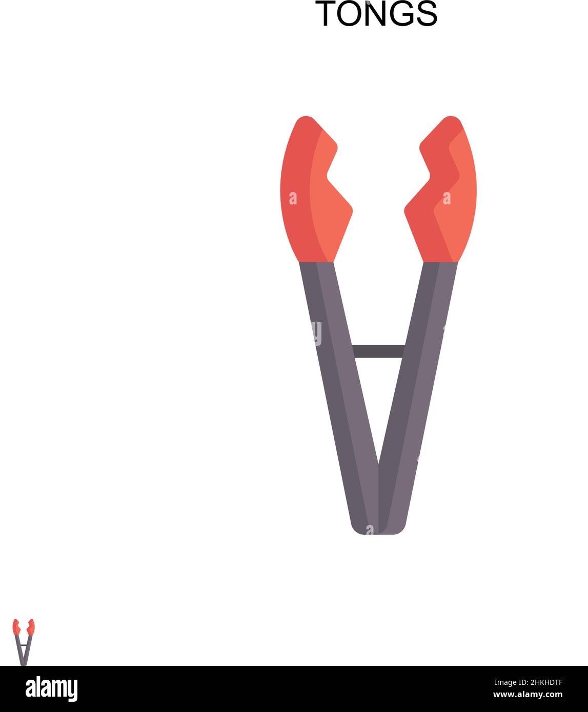 Tongs Simple Vector Icon Illustration Symbol Design Template For Web Mobile Ui Element Stock