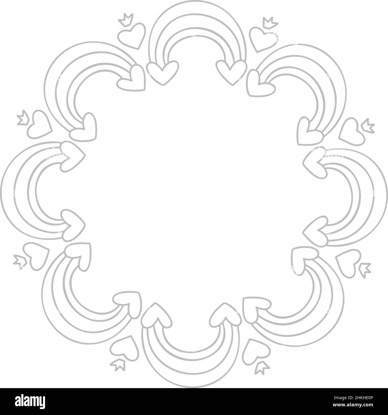 Valentines Day Border Black And White