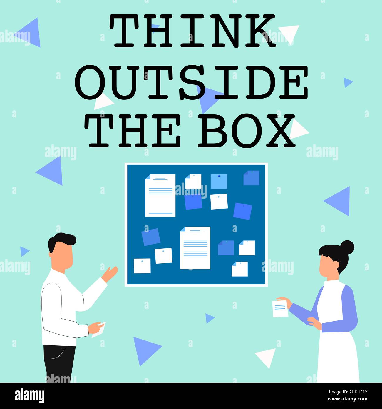 Writing displaying text Think Outside The Box. Internet Concept Be ...