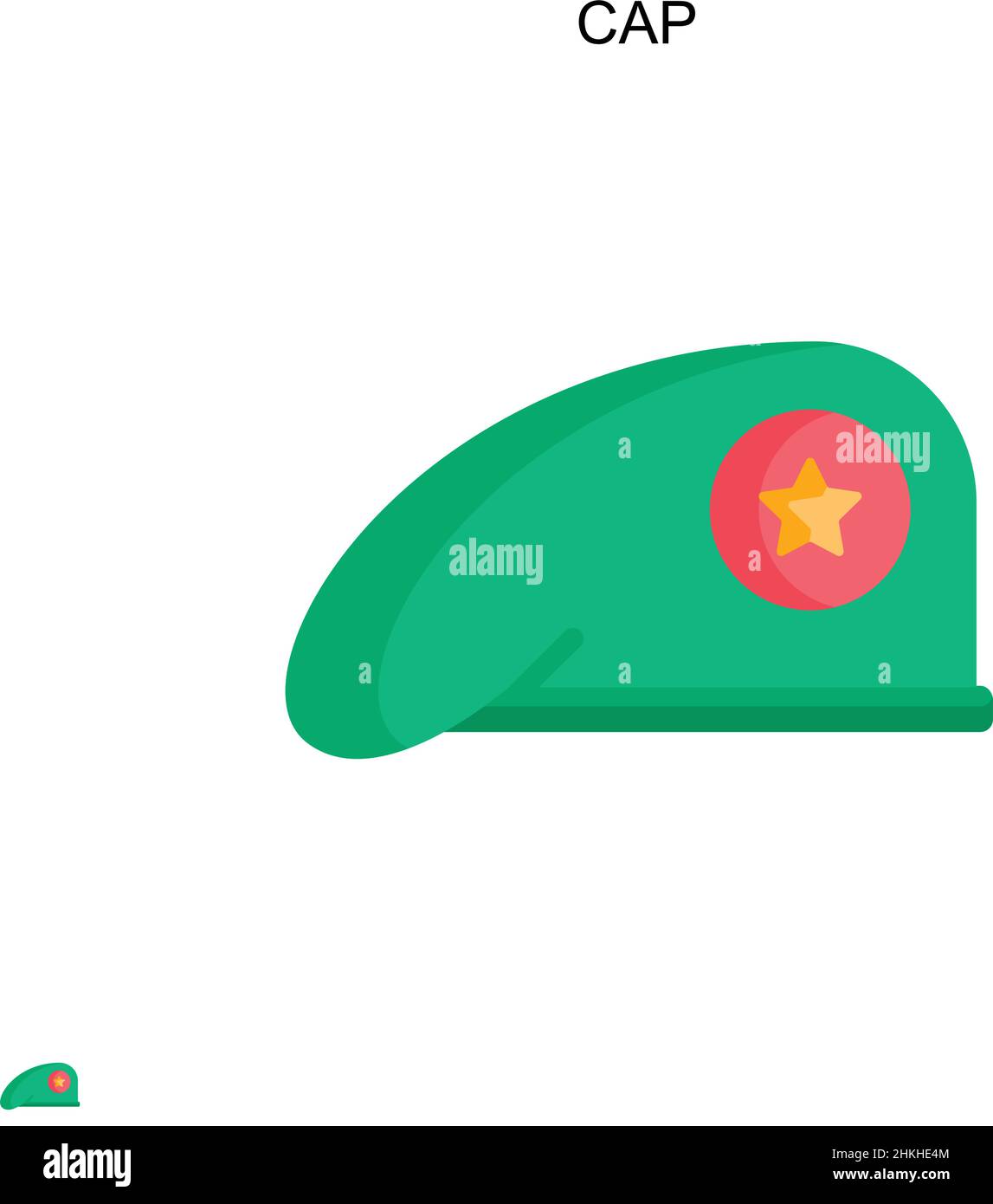 Cap Simple vector icon. Illustration symbol design template for web ...