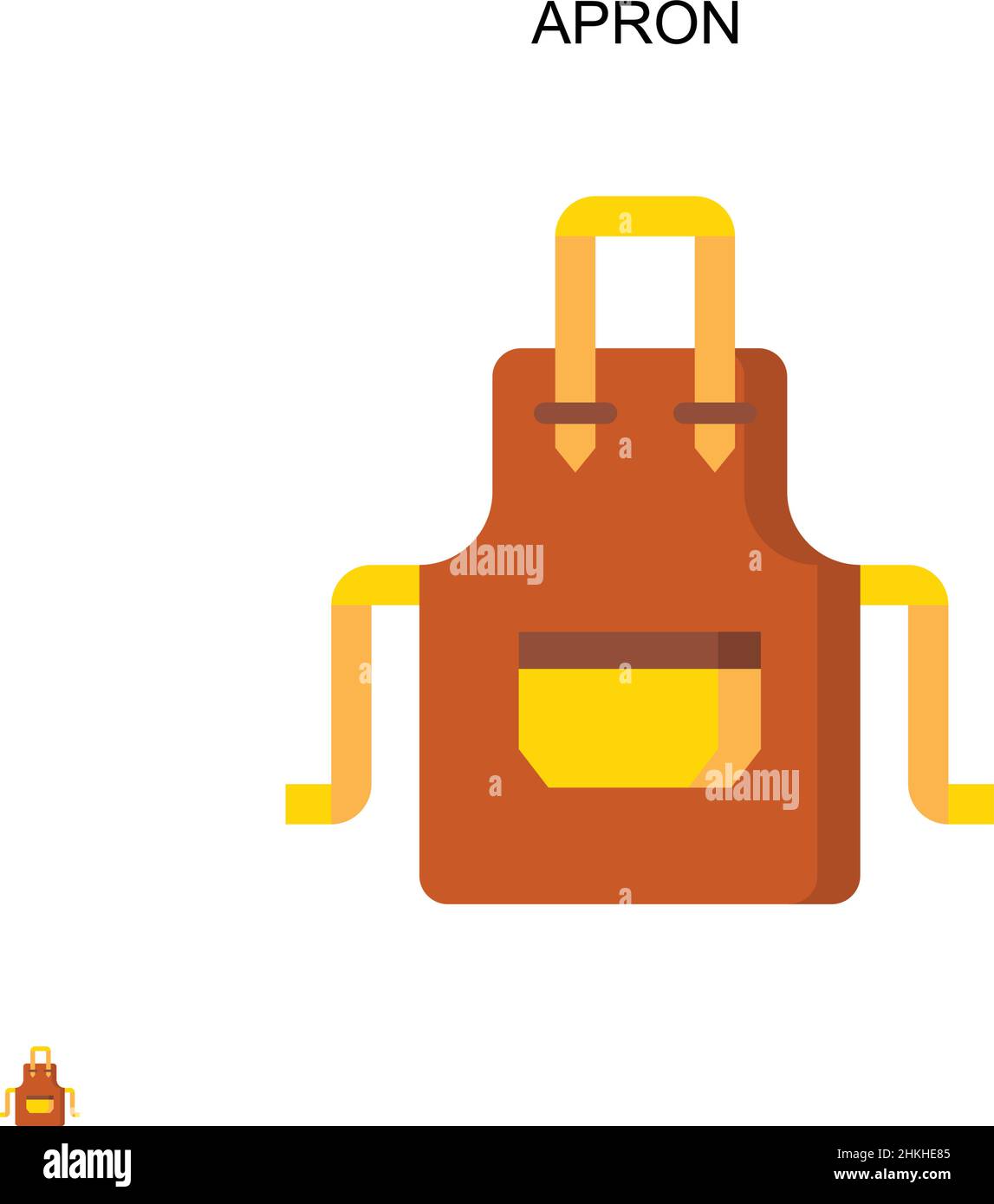 Apron Simple vector icon. Illustration symbol design template for web ...