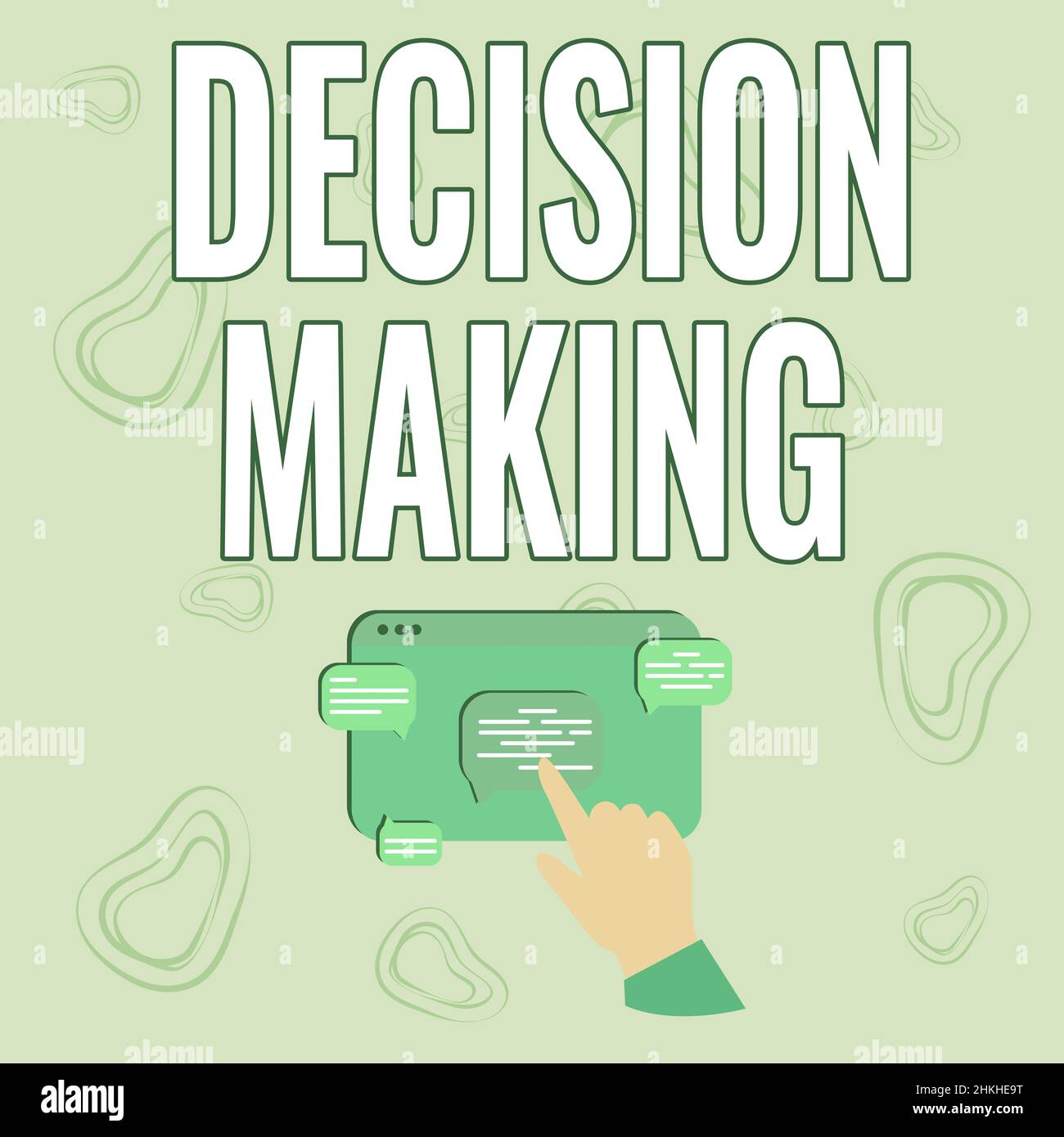 Conceptual caption Decision Making. Business showcase The act of ...