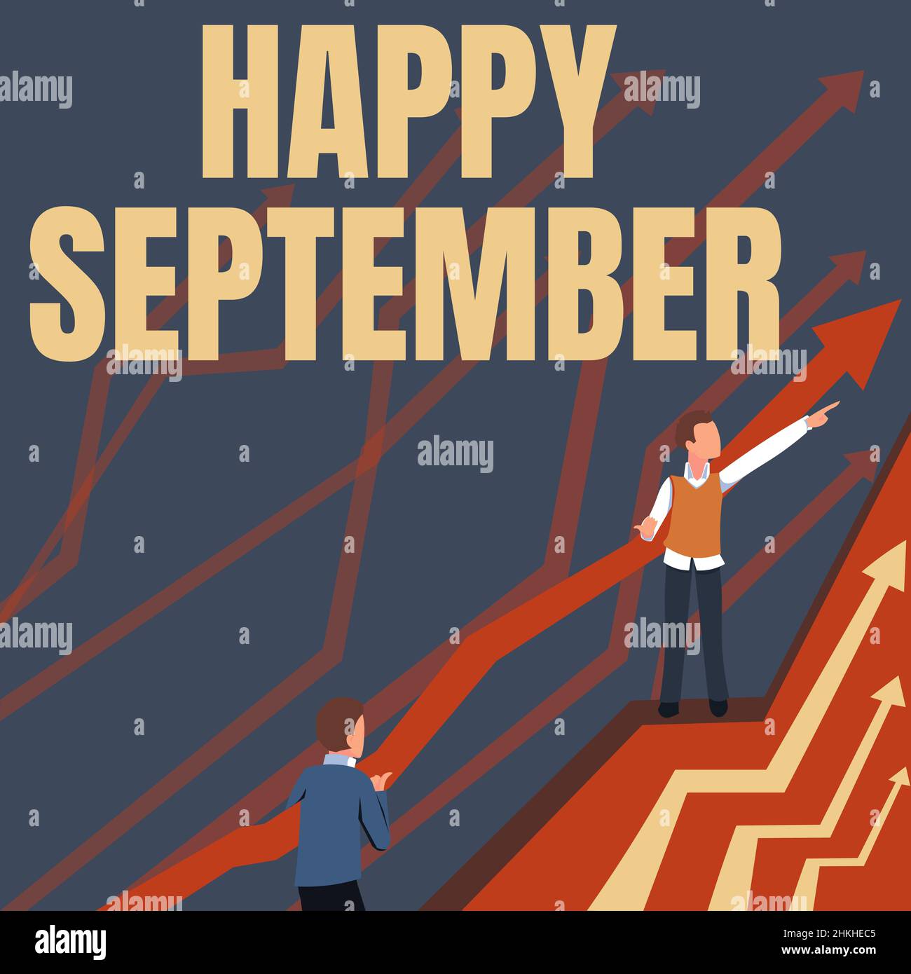 Conceptual caption Happy September. Concept meaning welcoming the joy ...
