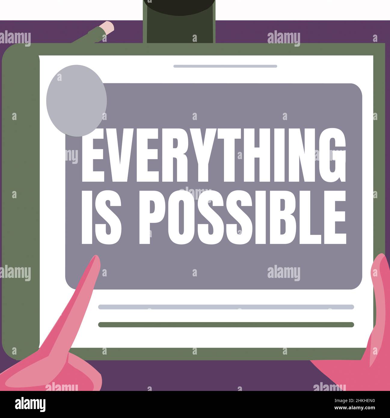 Sign displaying Everything Is Possible. Internet Concept Any outcome ...